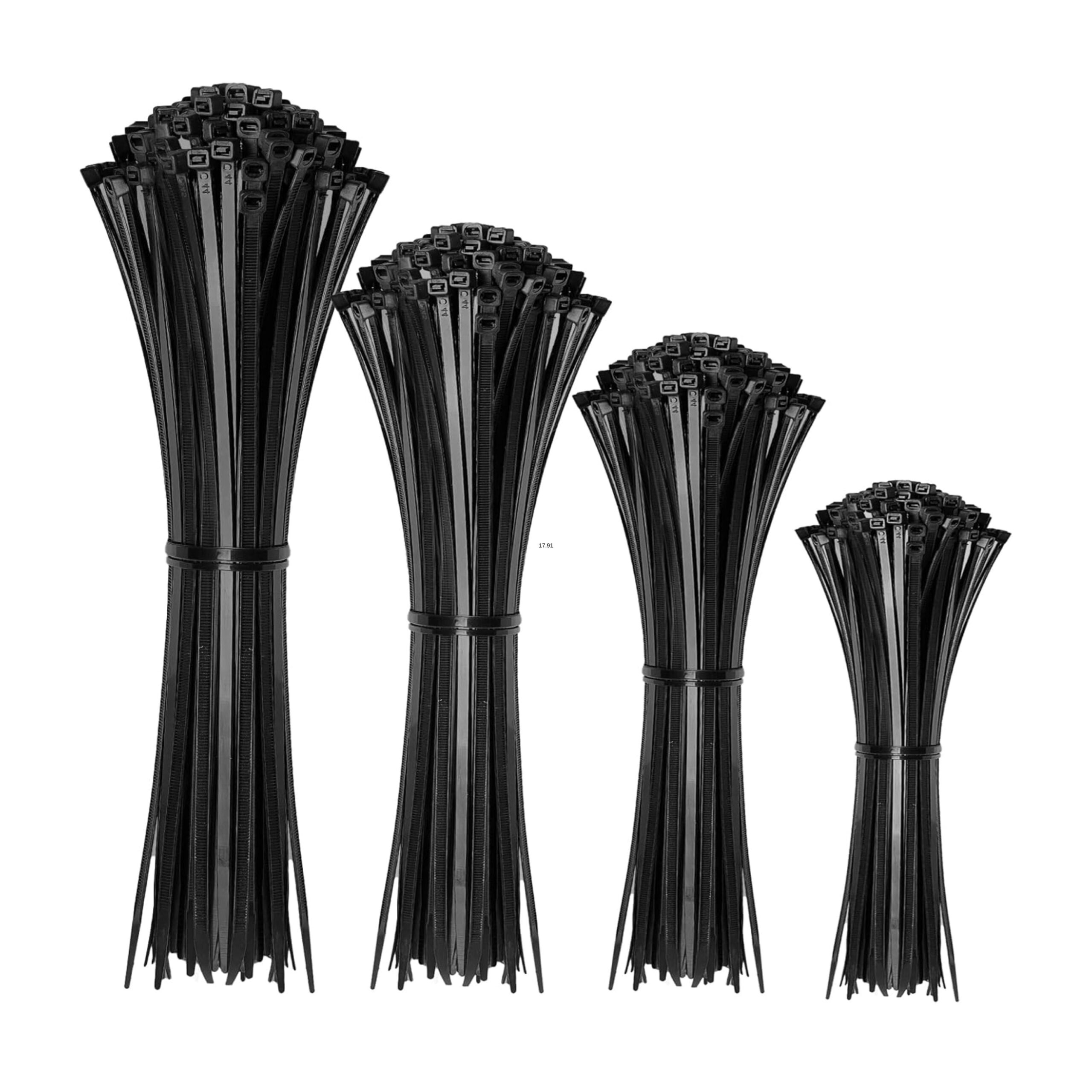 Cable Zip Ties Assorted Sizes - 400 Pack - Mik Zenon
