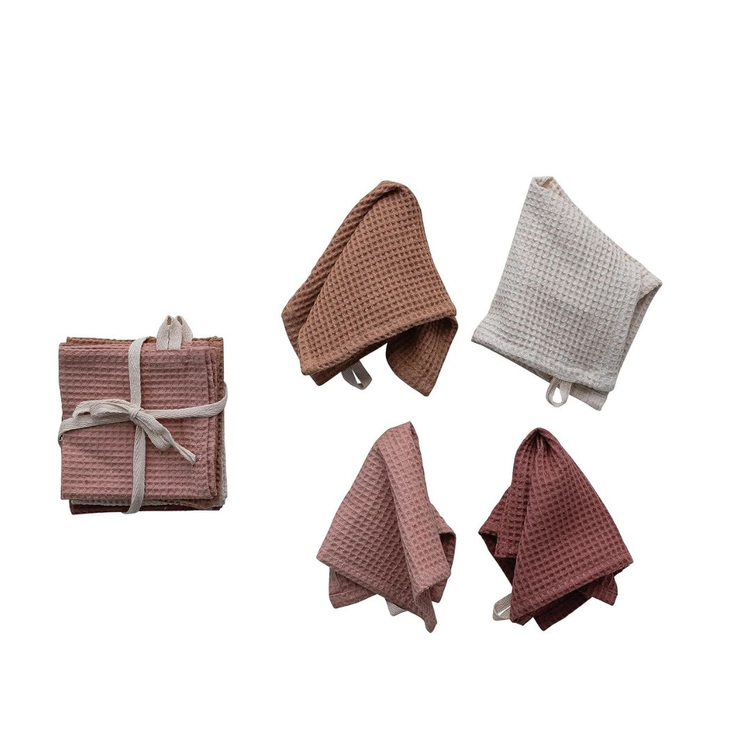 Creative Co-Op Square Kitchen Dish Cloth 4 Pk - Mik Zenon