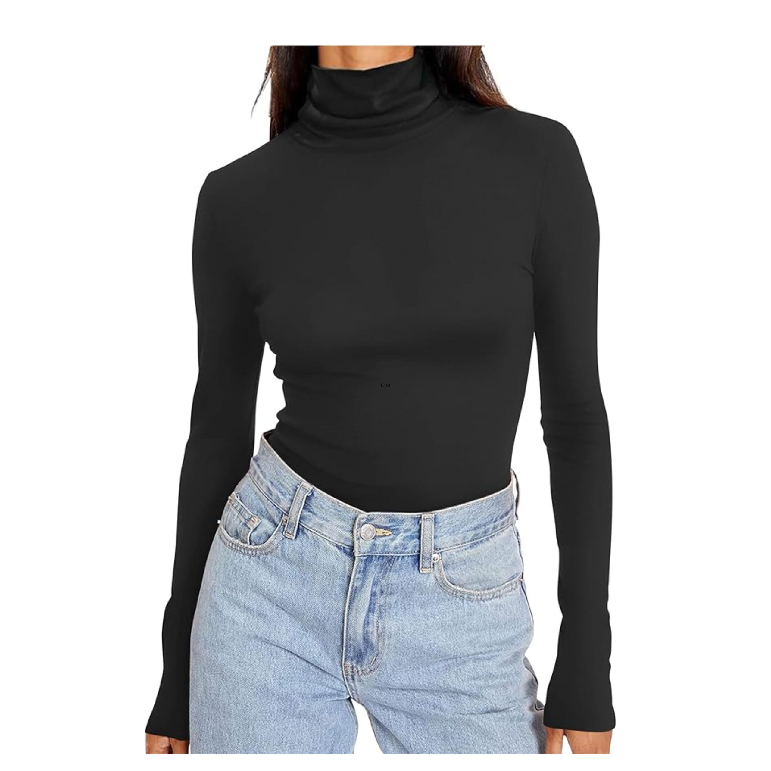 Women's Turtleneck Long Sleeve Shirt - Mik Zenon