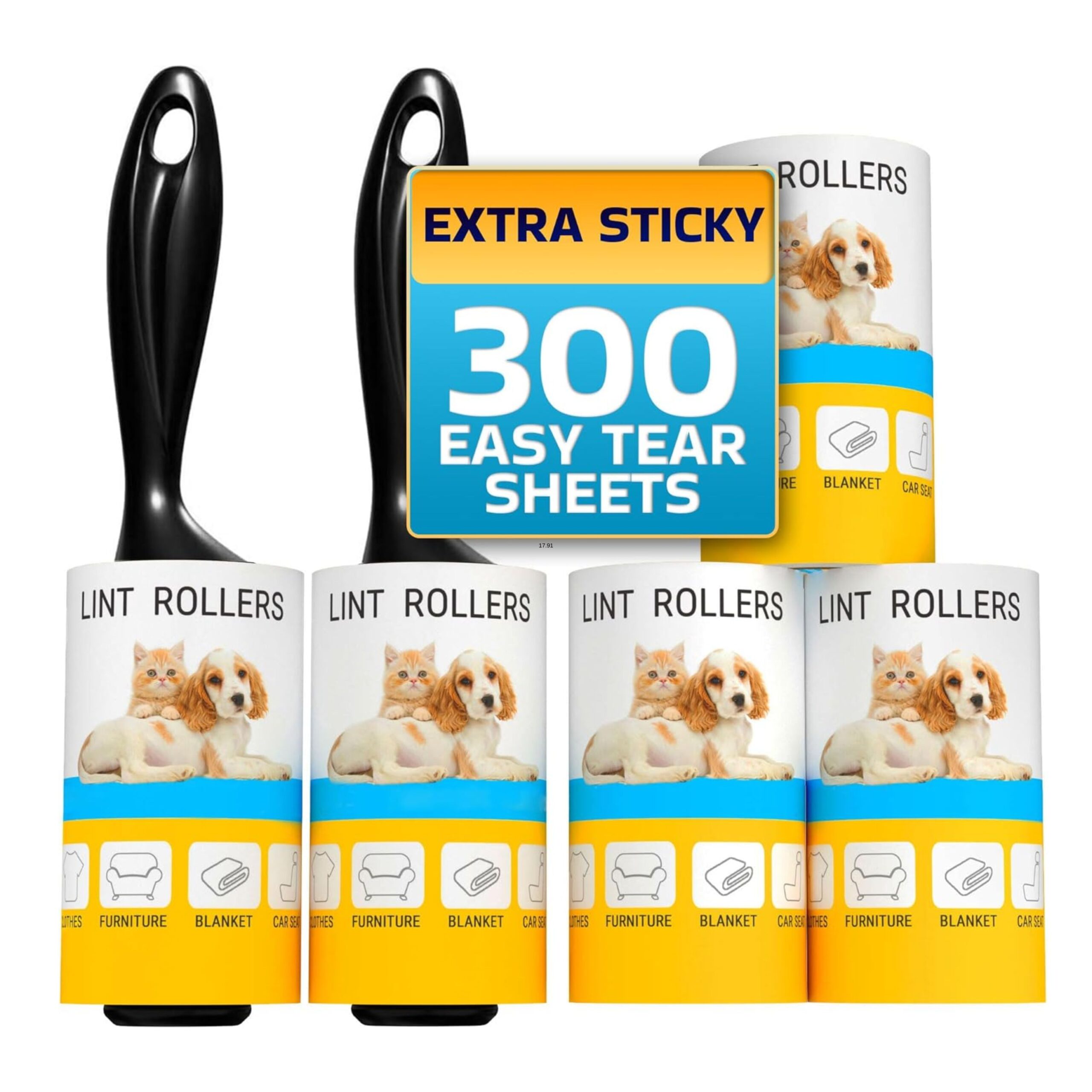 Easy-Tear Lint Rollers 5 PK - Mik Zenon