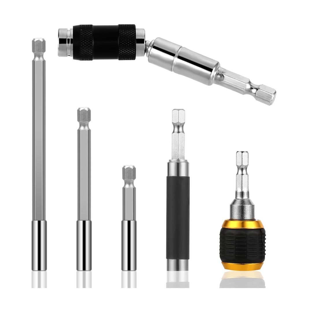 Drill Bit Extension Swiveling Bit Tip Holder Bar Set 6 Pcs - Mik Zenon