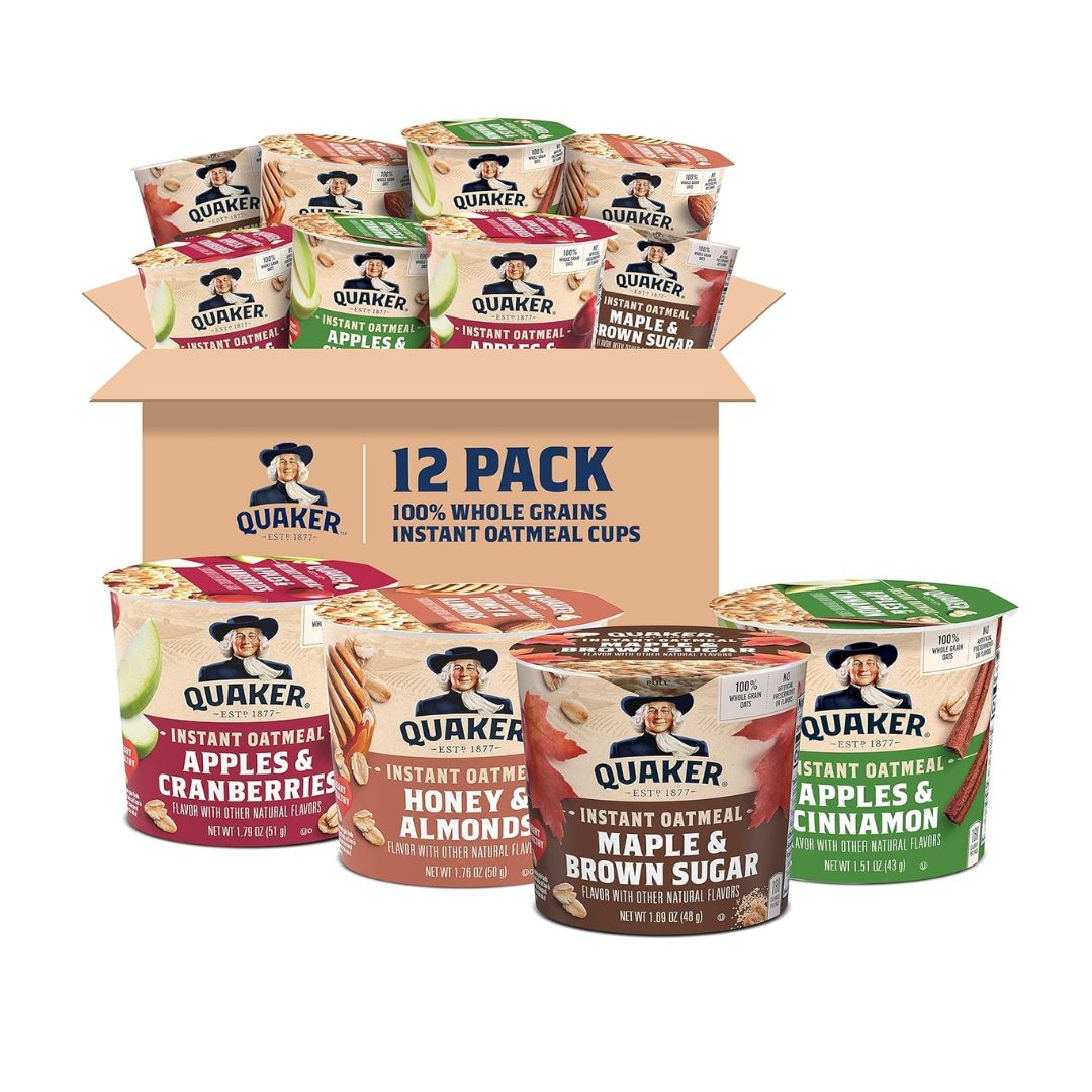 Quaker Instant Oatmeal Express Cups (Pack of 12) - Mik Zenon