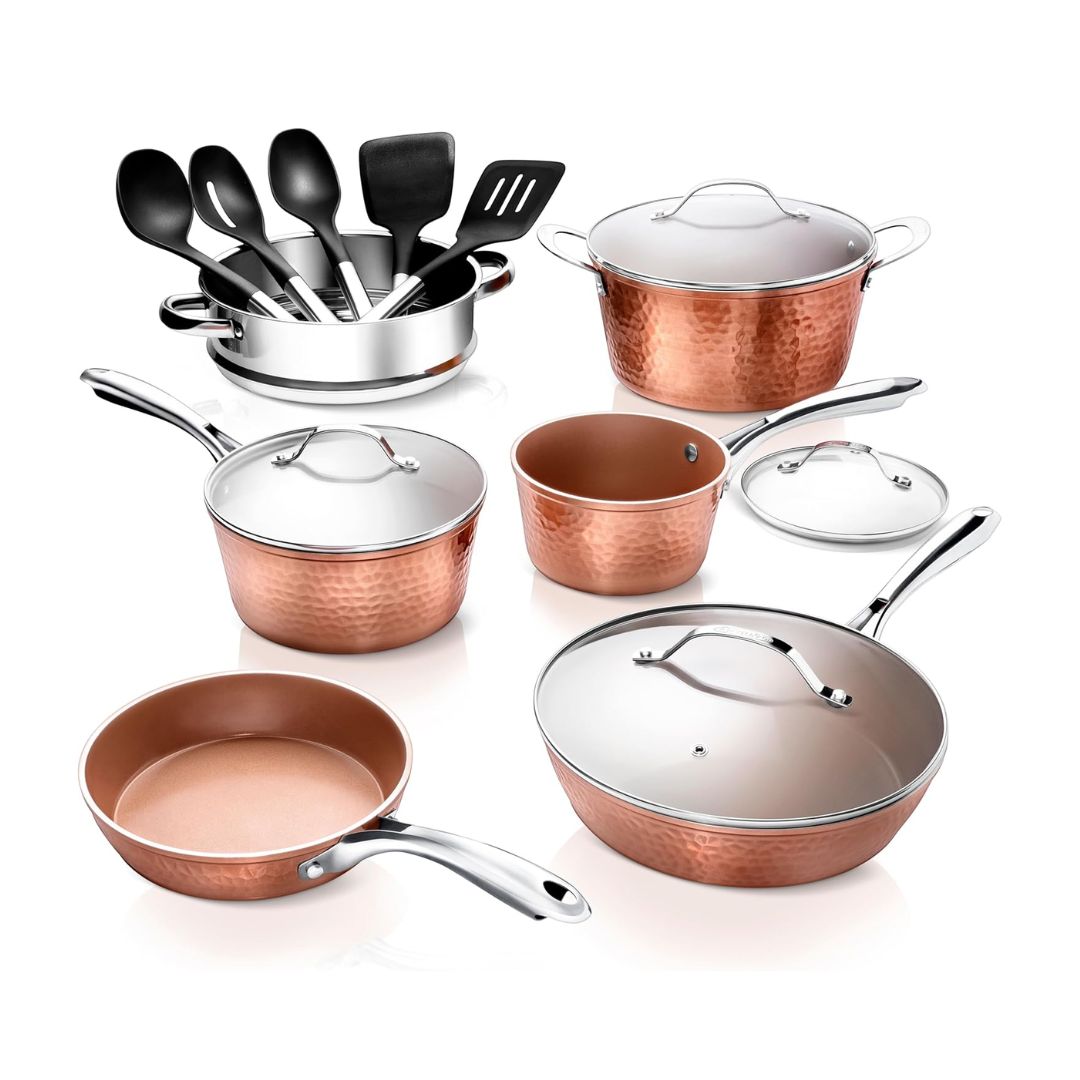 Gotham Steel Ceramic Cookware Set 15 Pcs - Mik Zenon