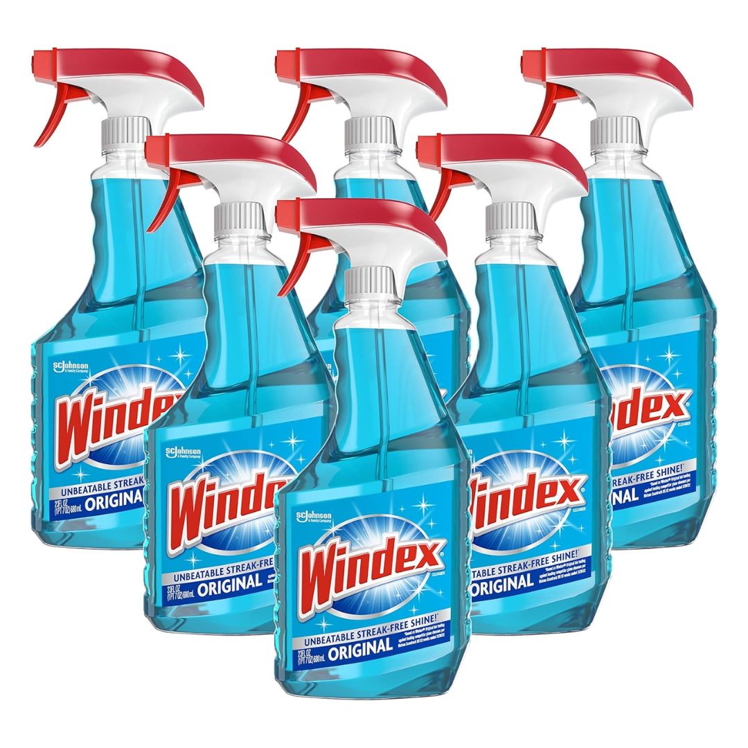Windex Glass and Window Cleaner Original Blue Scent (Pack of 6) - Mik Zenon