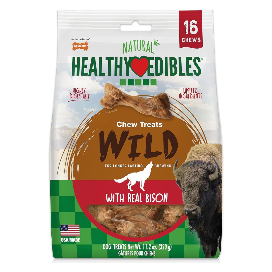 Nylabone Healthy Edibles Bison Dog Chews (16 Count) - Mik Zenon