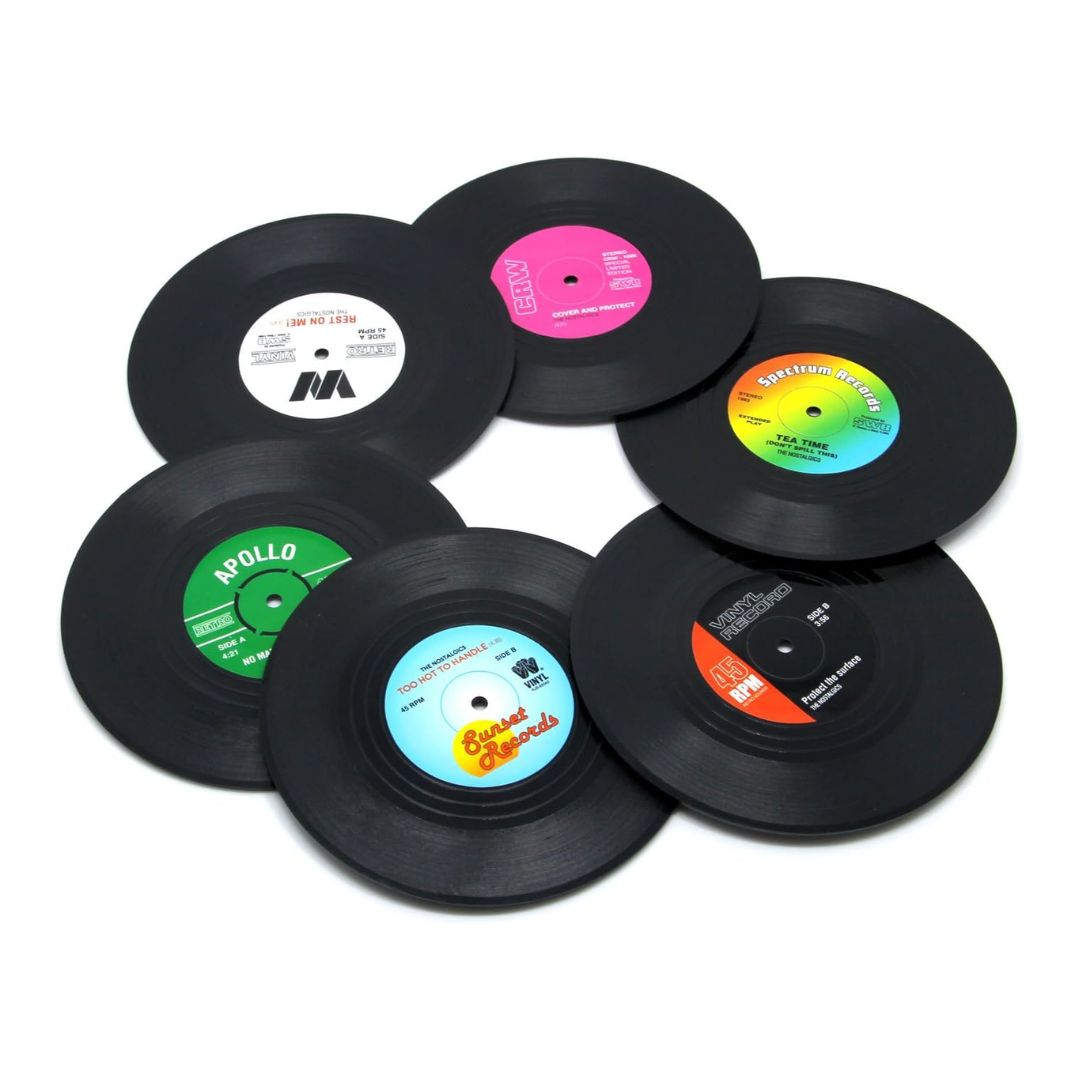 Vinyl Record Drink Coasters (6 Piece Set) - Mik Zenon