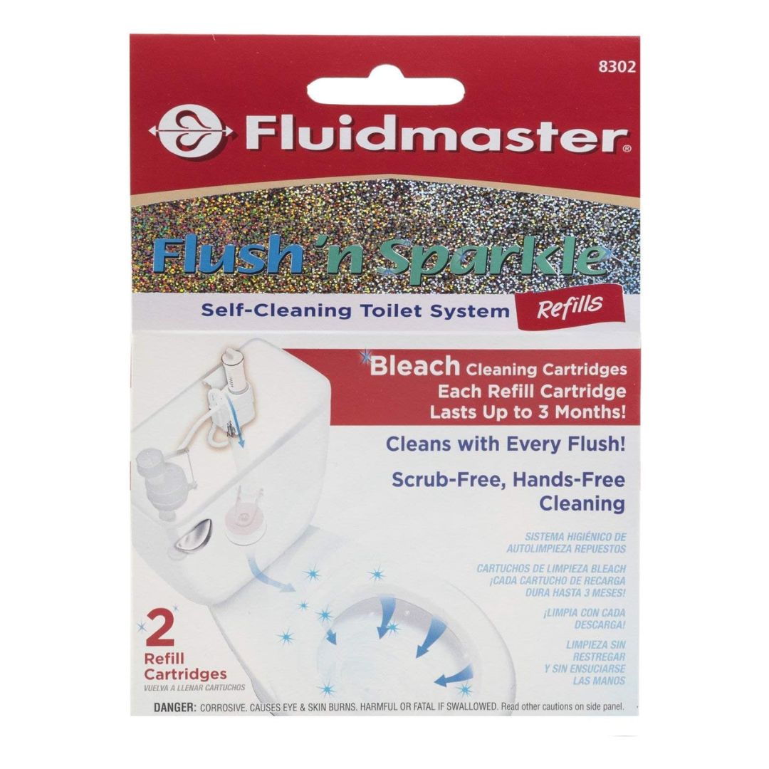 Fluidmaster Flush 'n Sparkle Bleach Refill Cartridges (2 Pack) - Mik Zenon