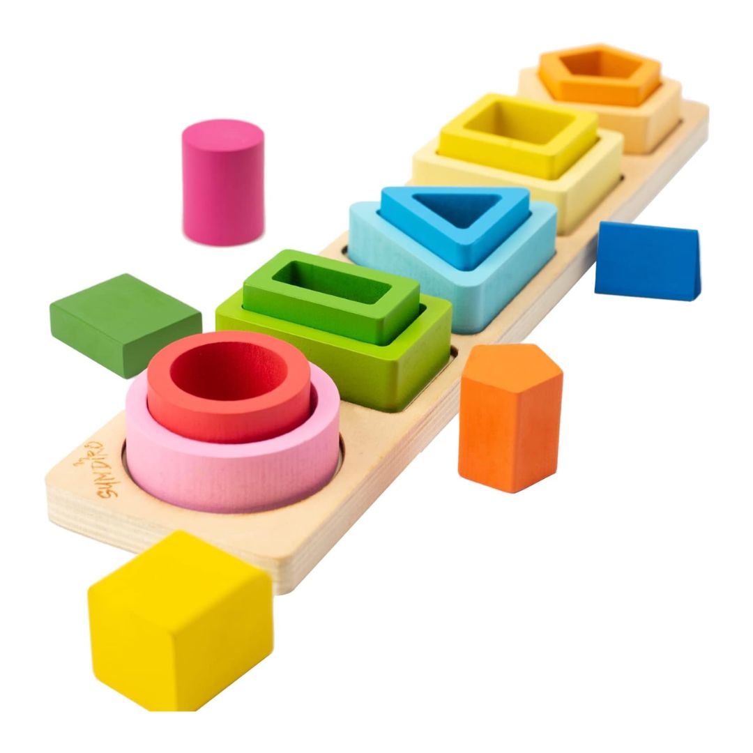Wooden Sorting & Stacking Toys - Mik Zenon