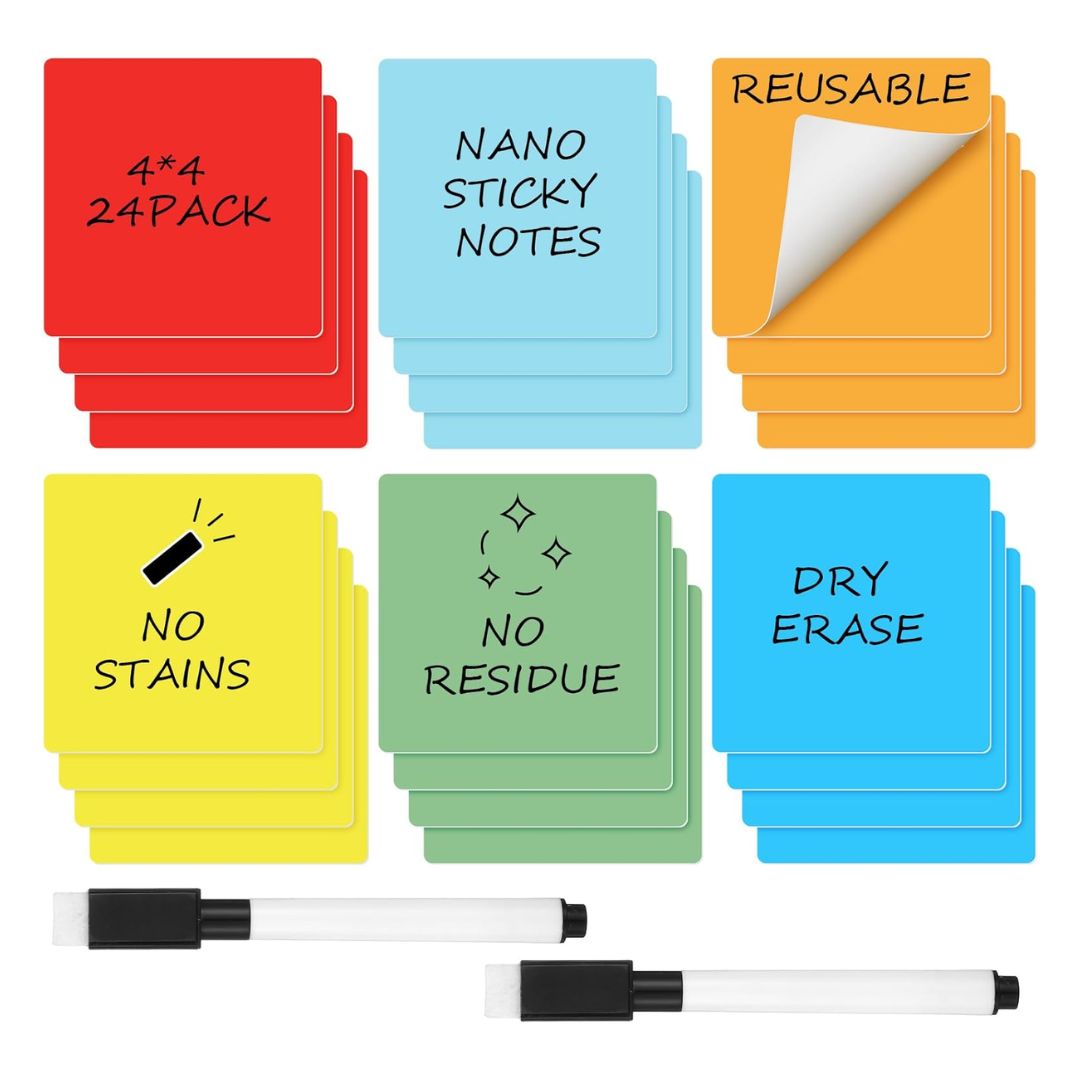 Dry Erase Sticky Notes (24 Pack) - Mik Zenon