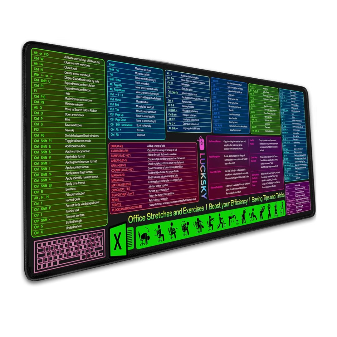 Excel Cheat Sheet Desk Pad - Mik Zenon