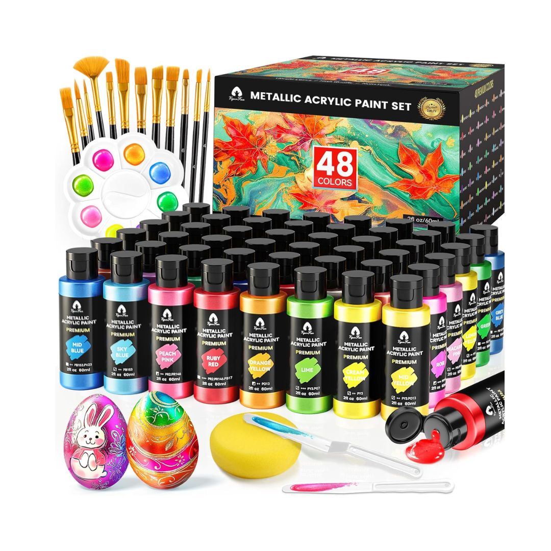 Metallic Acrylic Paint Set 64pcs - Mik Zenon