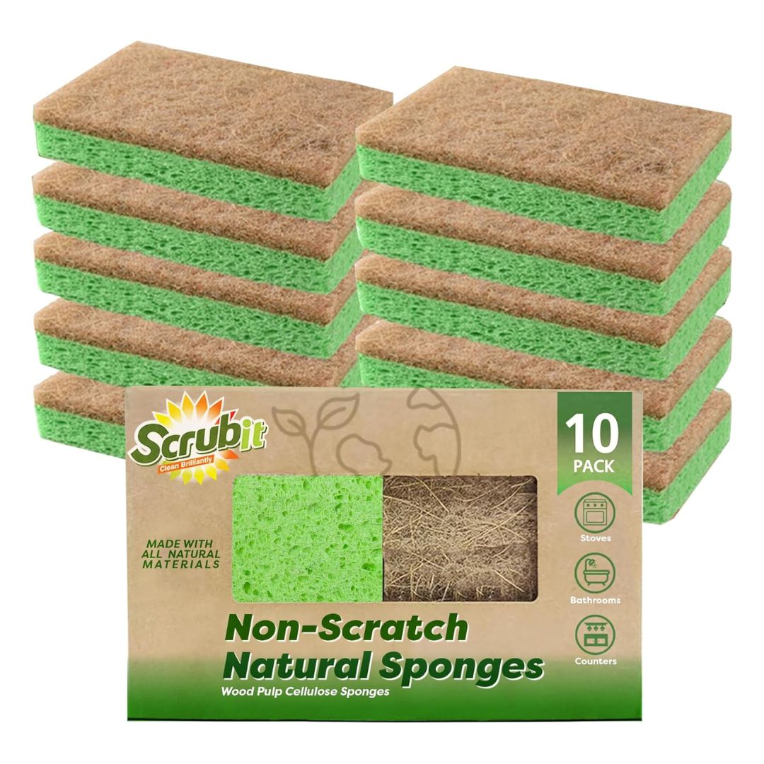 SCRUBIT Natural Sponges (10 Pack) - Mik Zenon