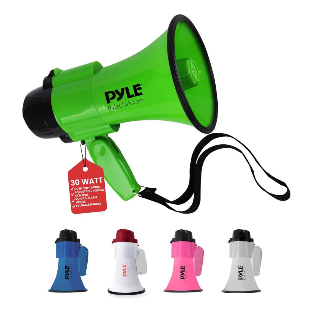 Pyle Compact Battery-Operated Megaphone - Mik Zenon