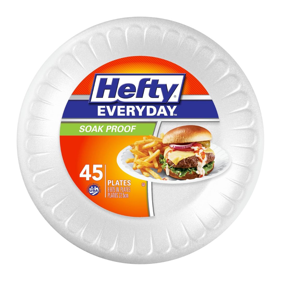 Hefty Everyday Foam Plates 45 Ct - Mik Zenon