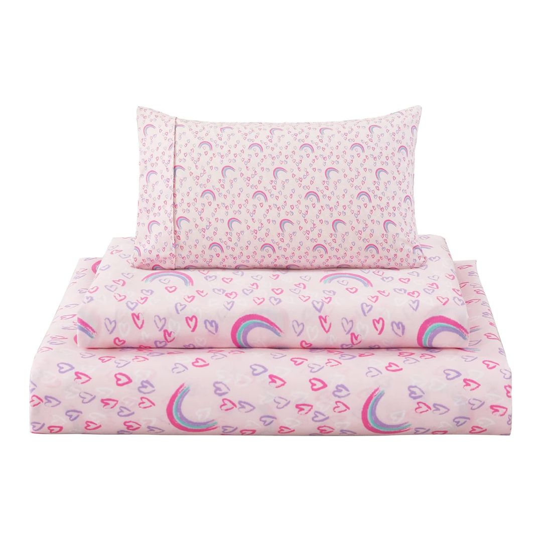 Viviland Girls Pink Twin Sheet Set (3 Pieces) - Mik Zenon