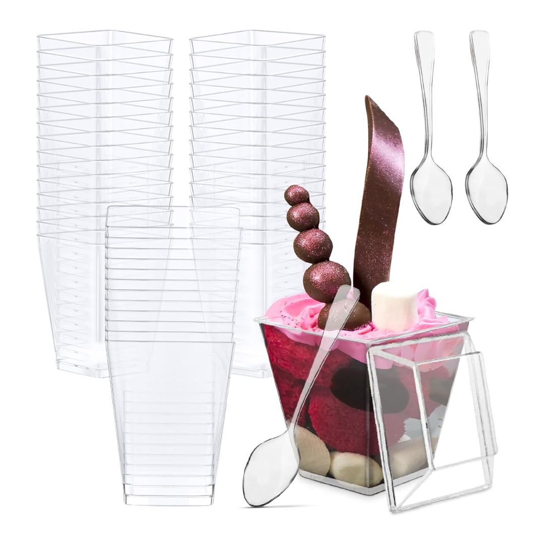 Oasis Creations Mini Dessert Cups (50 Pack) - Mik Zenon