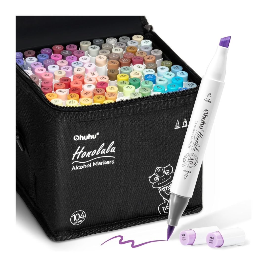 Ohuhu 104‑Color Dual‑Tip Alcohol Markers - Mik Zenon