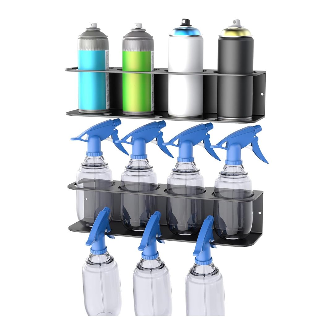 Wall‑Mount Spray Bottle & Aerosol Can Rack (2 Pack) - Mik Zenon
