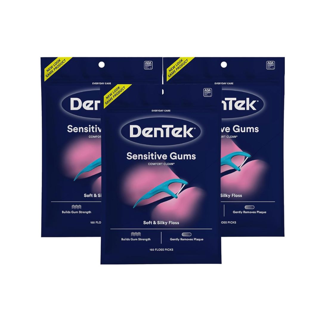 DenTek Comfort Clean Sensitive Gums Floss Picks (3 Pack) - Mik Zenon