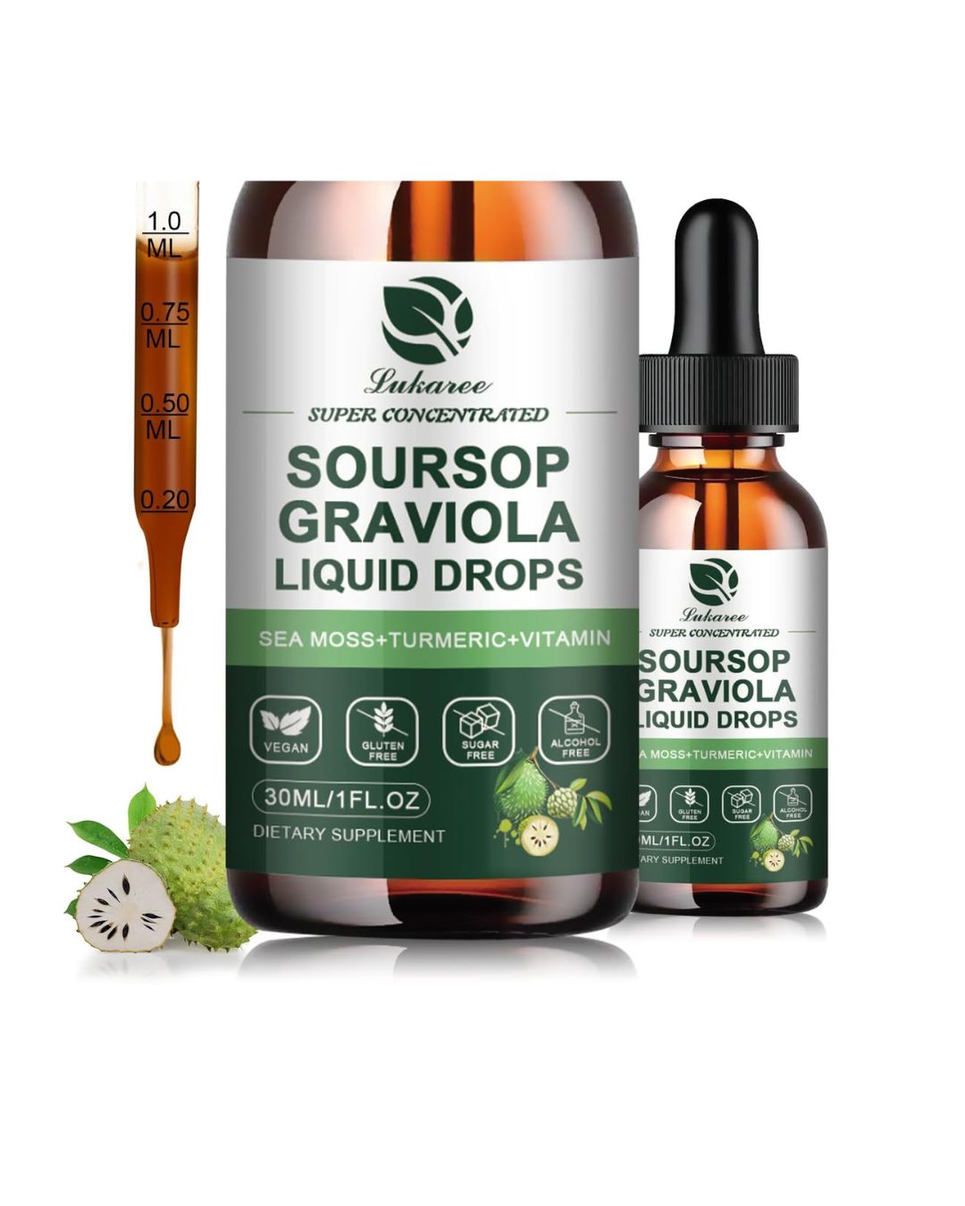 (2 Pack) Soursop Graviola Leaf Extract Liquid Drop - Mik Zenon