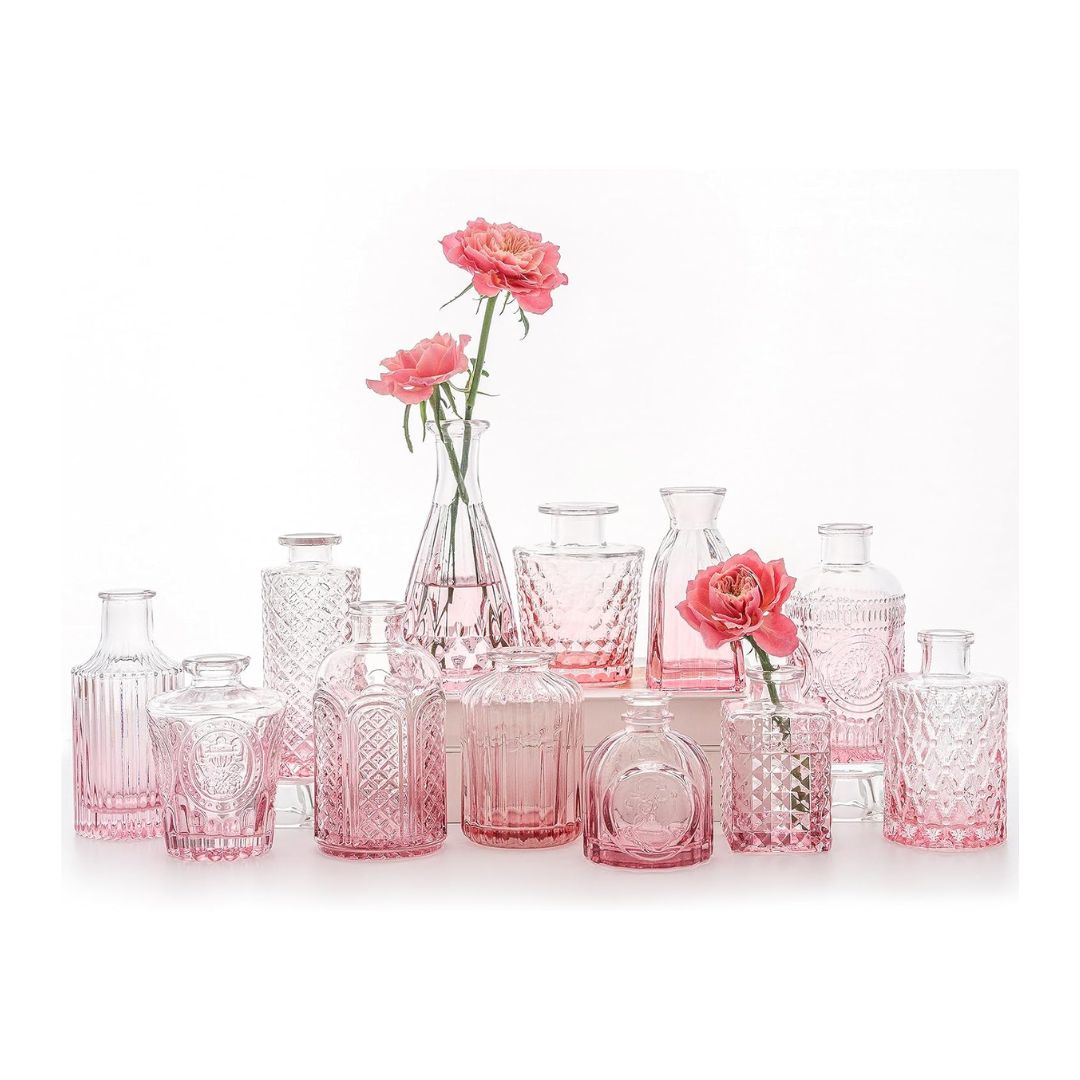 Glass Bud Vase Set (12 Pcs) - Mik Zenon