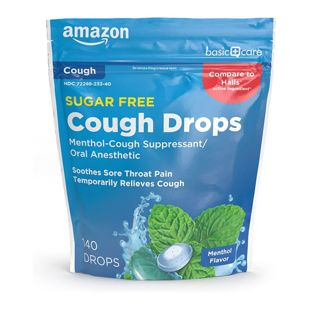 Amazon Basic Care Sugar Free Menthol Cough Drops (140 count) - Mik Zenon