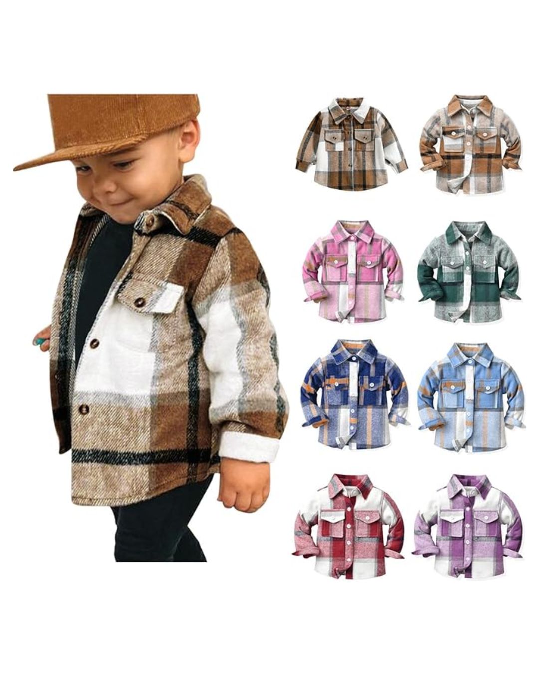 Toddler Flannel Shacket - Mik Zenon