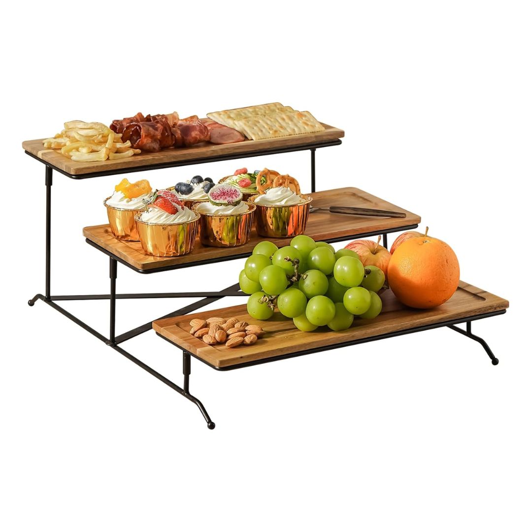 3 Tier Wooden Serving Stand - Mik Zenon