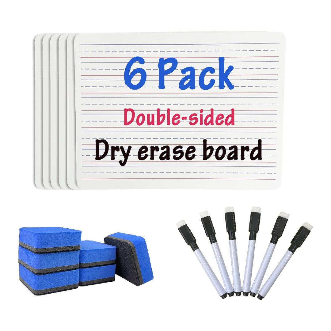 Small Dry Erase Lapboard Set (6 Pack) - Mik Zenon