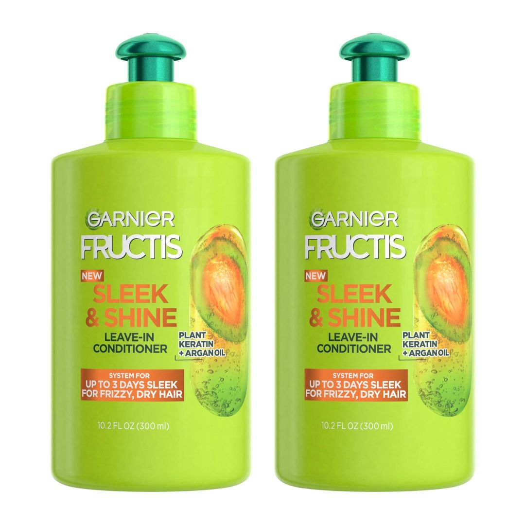 Garnier Fructis Sleek & Shine Leave-In Conditioning Cream (2 Pack ...