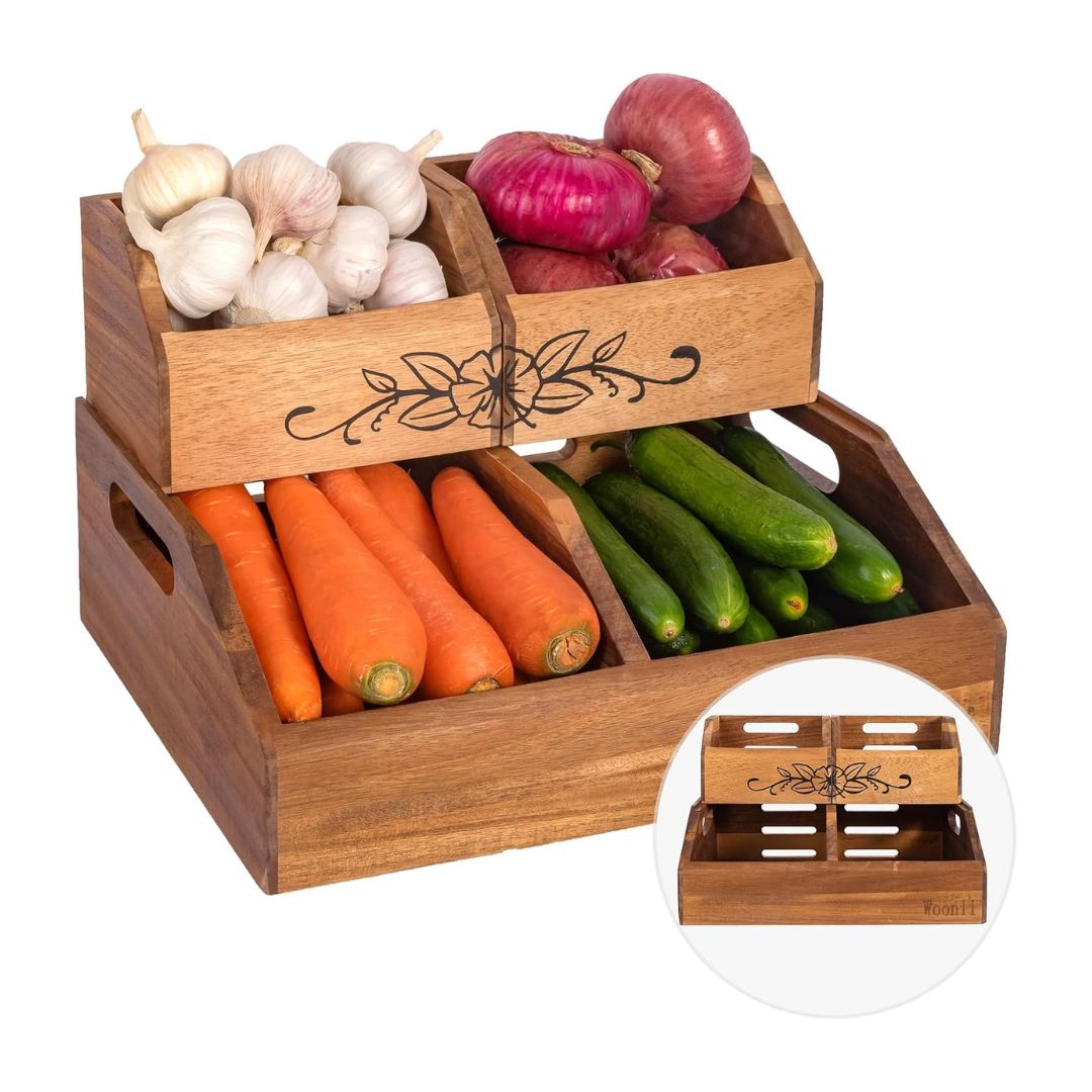 Wooden Produce Storage Boxes - Mik Zenon