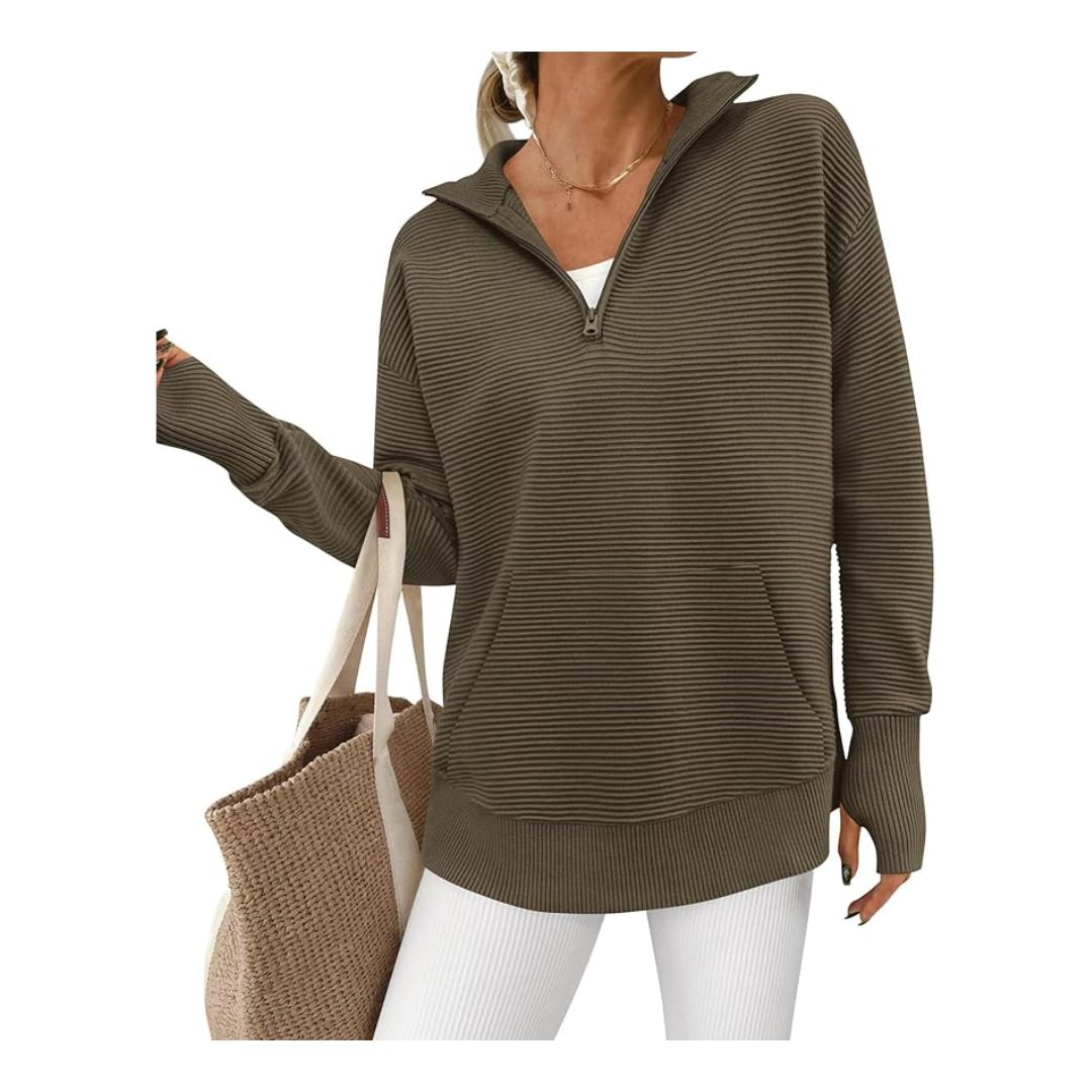 Women's Quarter Zip Pullover - Mik Zenon