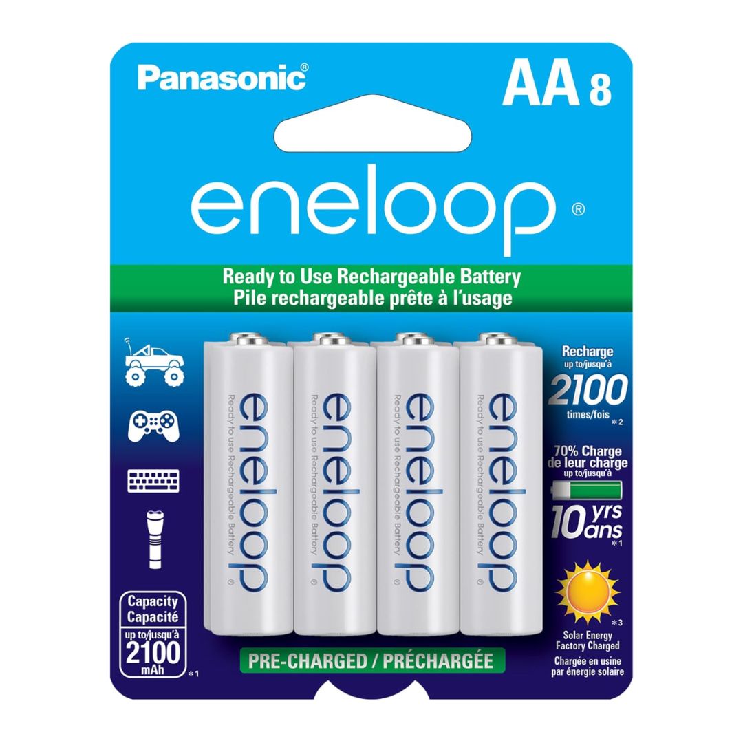 Panasonic Eneloop AA Rechargeable Batteries (8 Pack) - Mik Zenon