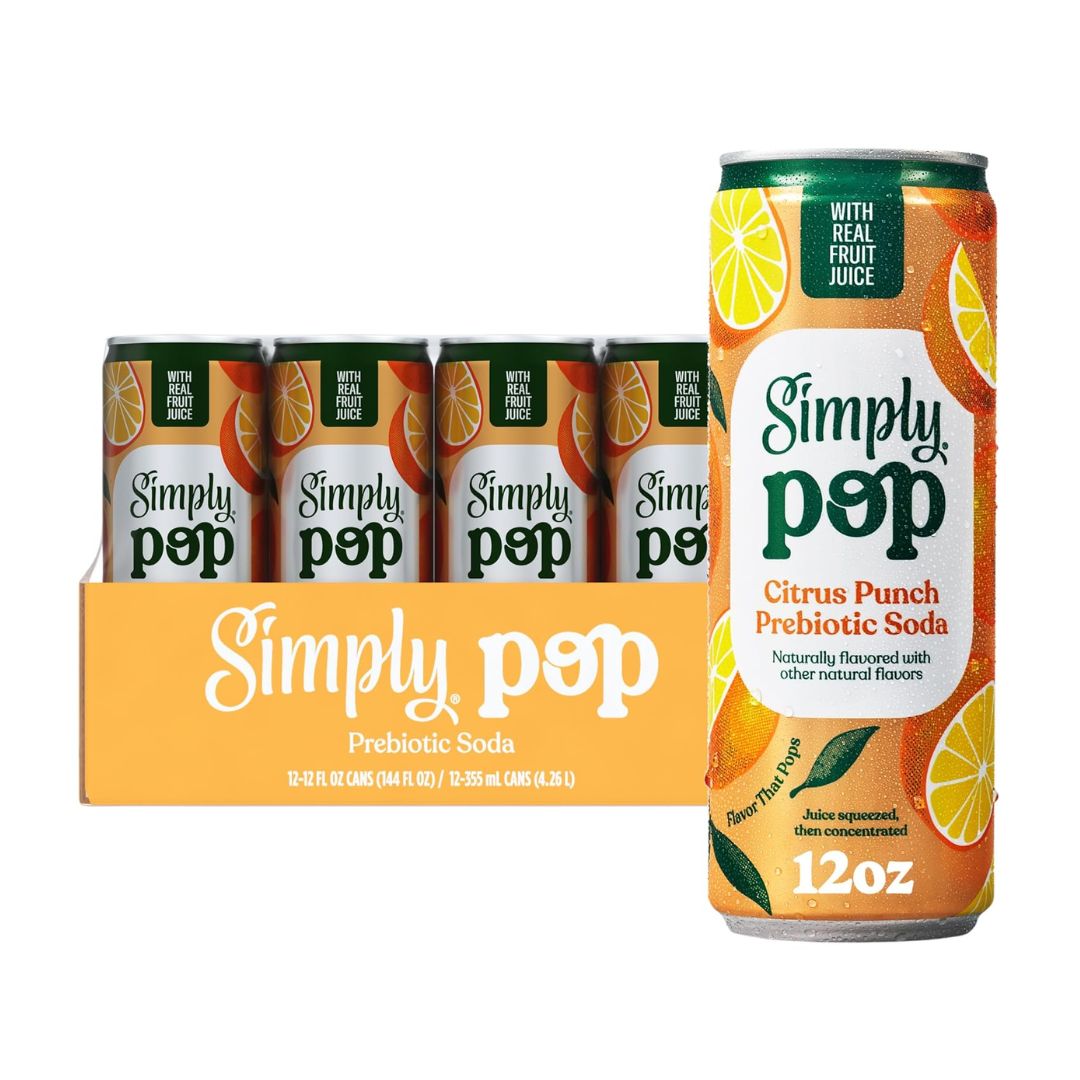 Simply POP Prebiotic Soda Citrus Punch (12 Pack) - Mik Zenon