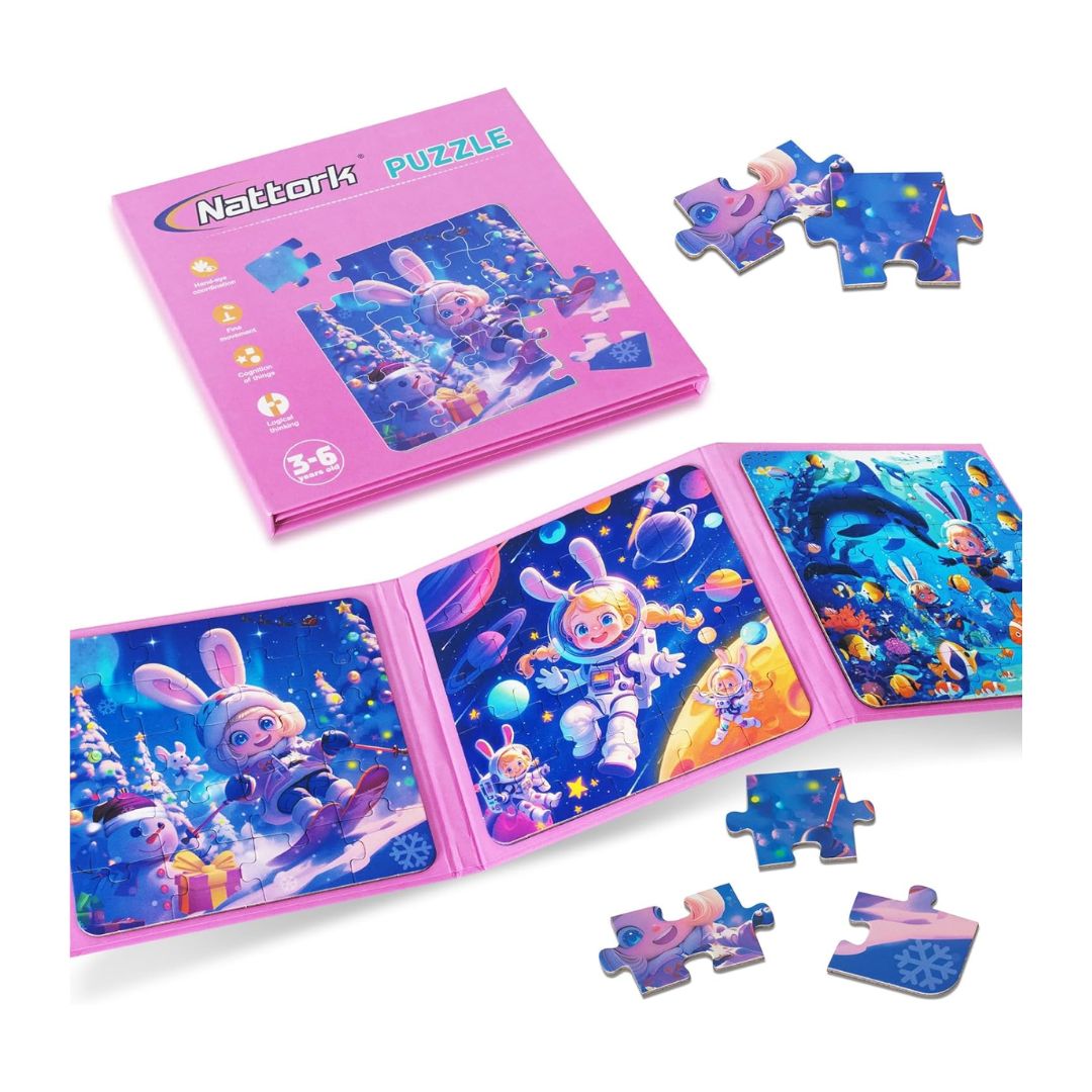 Nattork Bunny Magnetic Puzzle Book - Mik Zenon