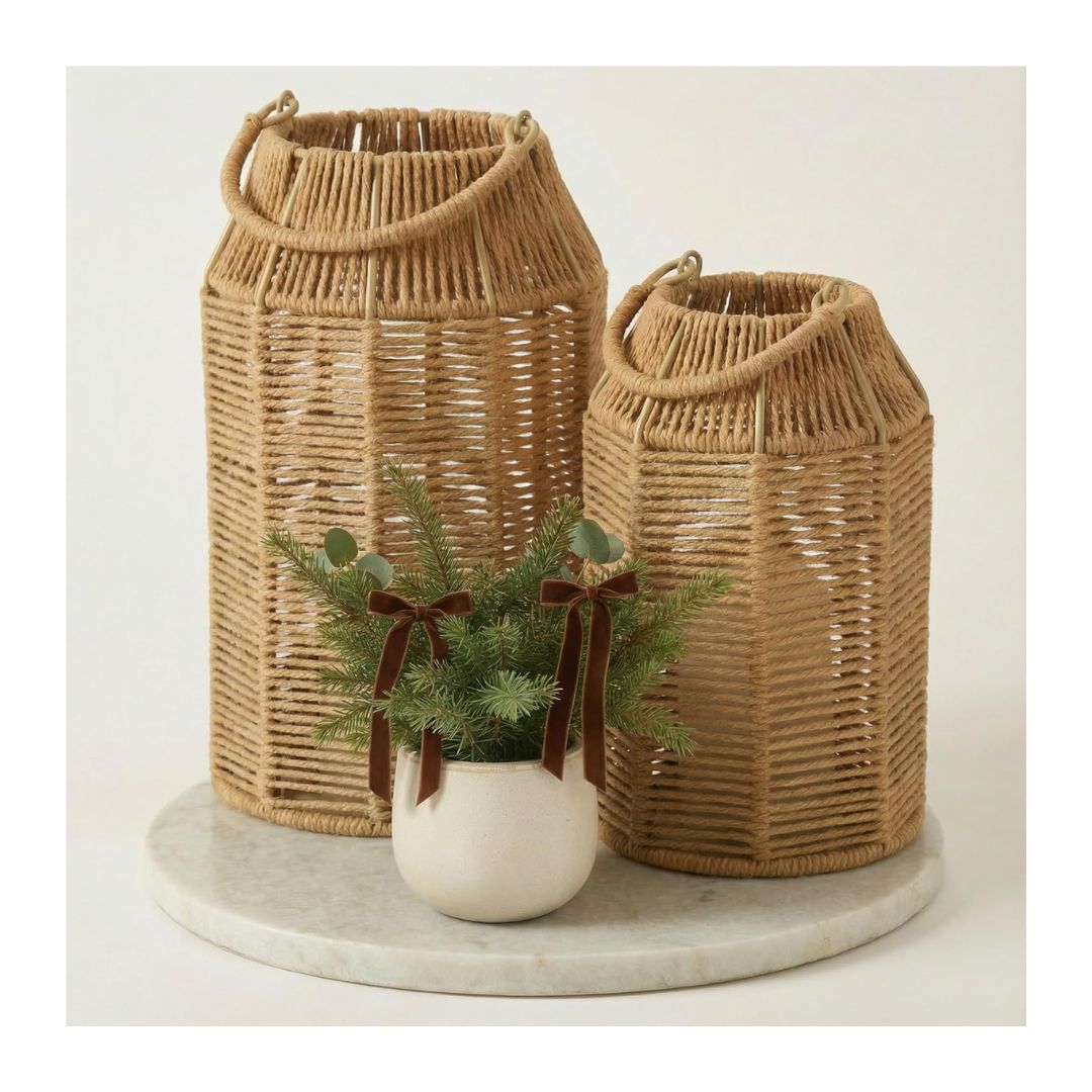 Natural Jute Boho Lanterns - Mik Zenon