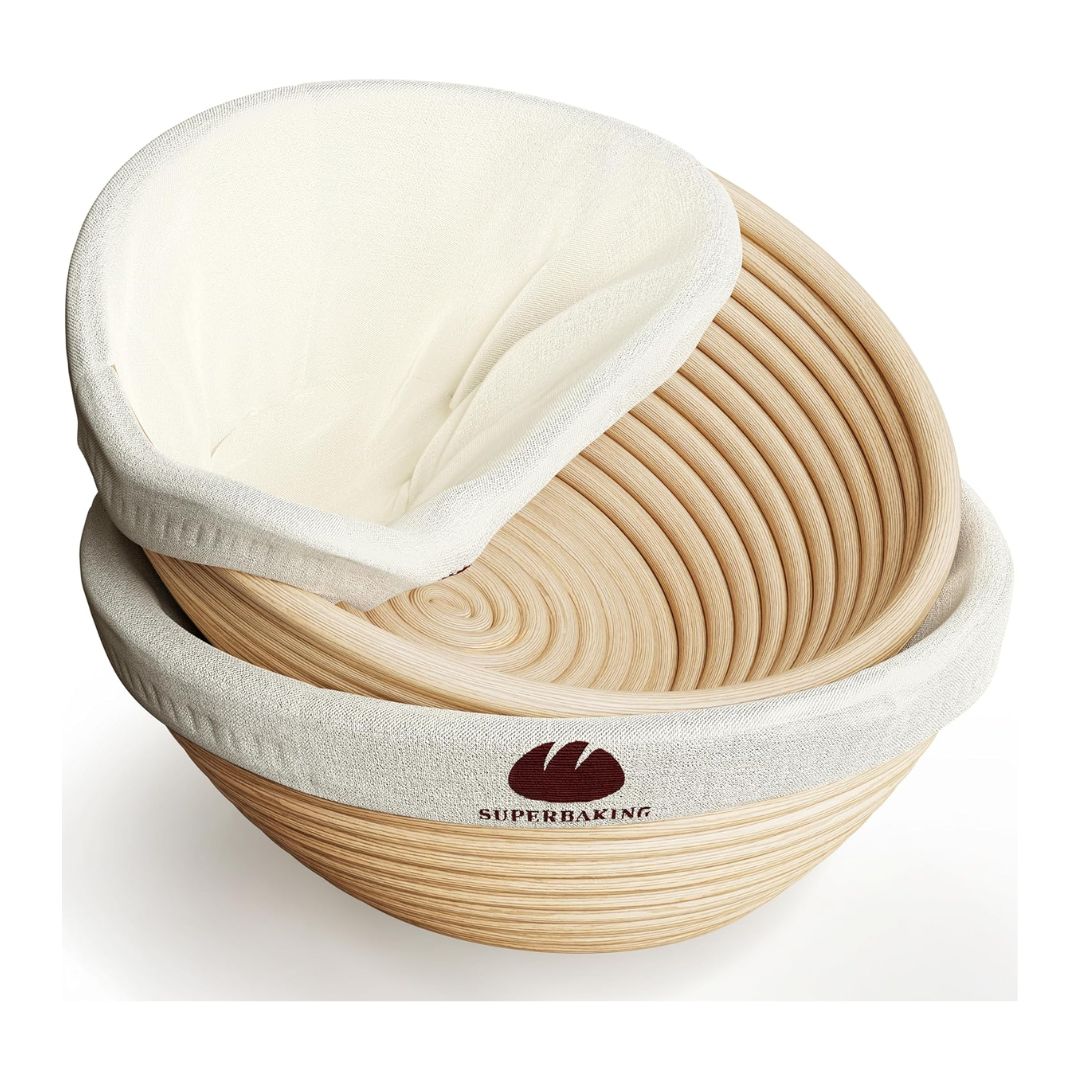 Superbaking Banneton Proofing Baskets (2 Pack) - Mik Zenon