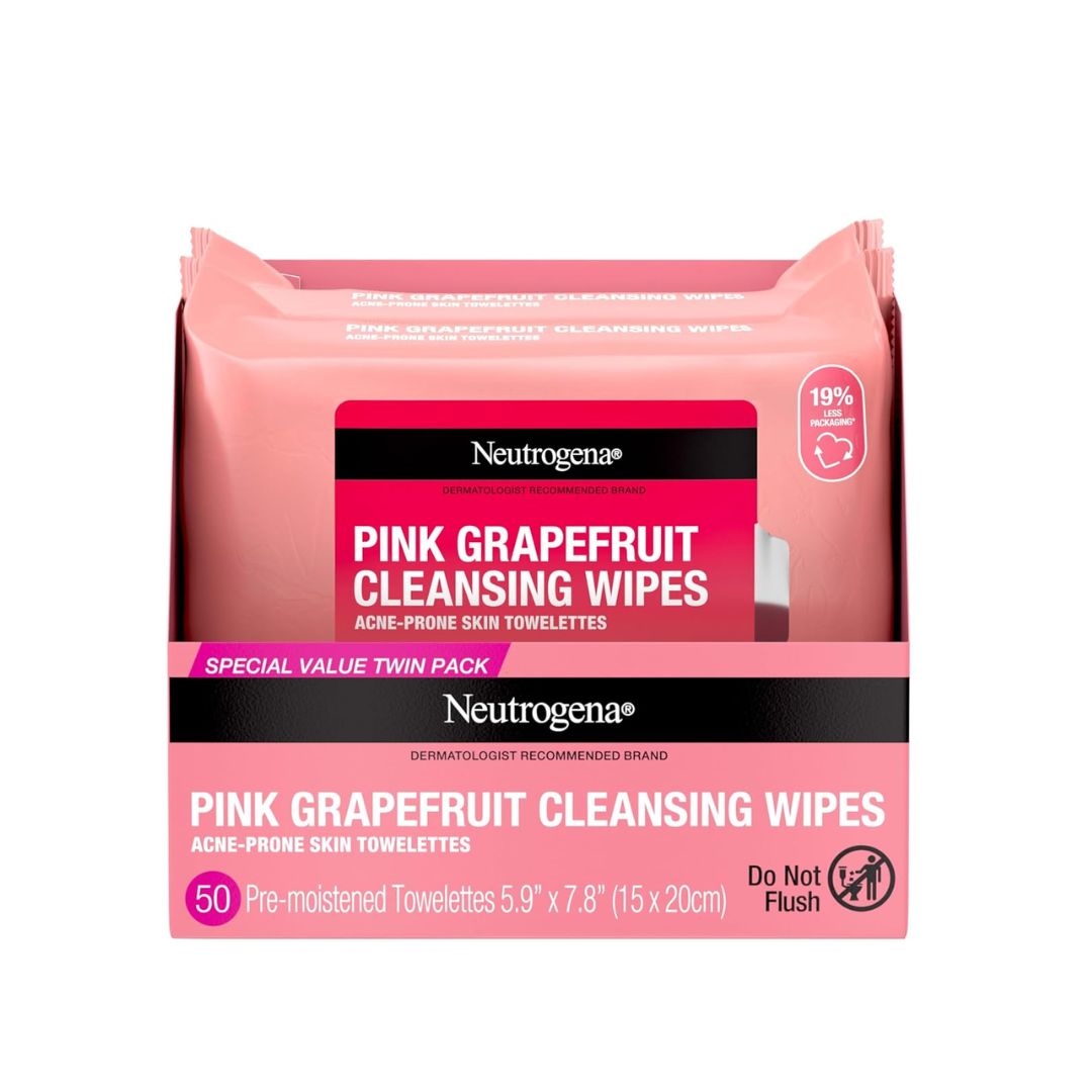 Neutrogena Pink Grapefruit Makeup Remover Wipes (2 Pack) - Mik Zenon